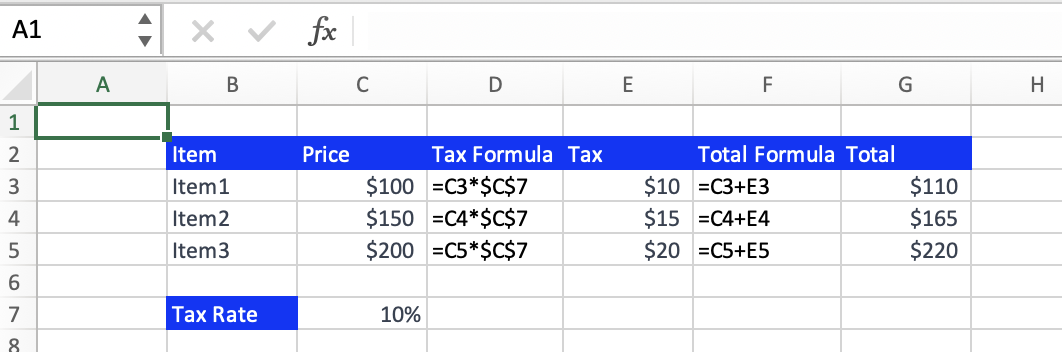 Understanding Absolute And Relative Cell References In Excel Simple 
